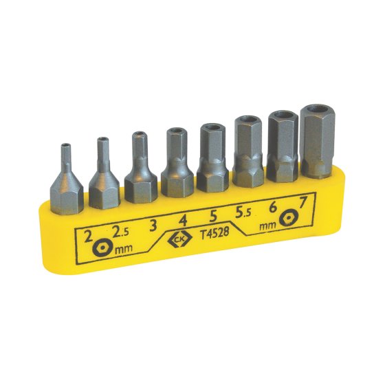 Screwdriver Bit Set/8 - Hex TP | CK Tools