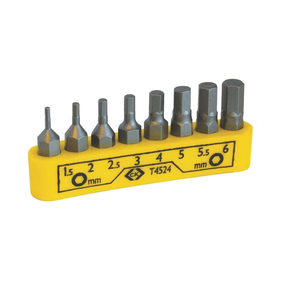 Screwdriver Bit Set/8 - Hex | CK Tools